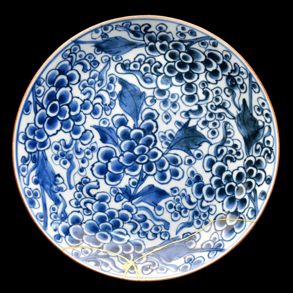 Kintsugi heart in bloom for sale - Pure Gold